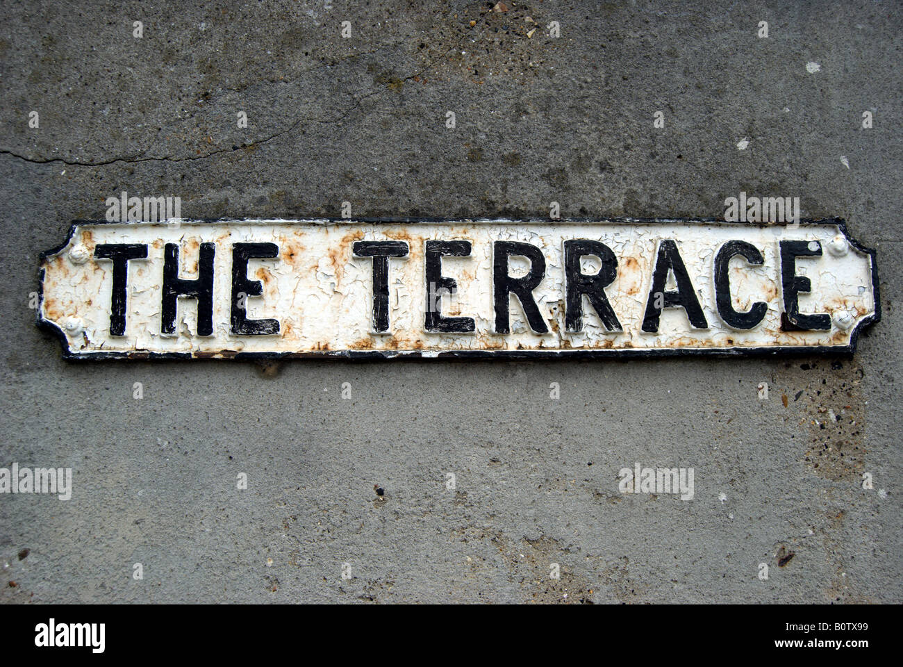 old street sign for the terrace , the name of a street in barnes ...