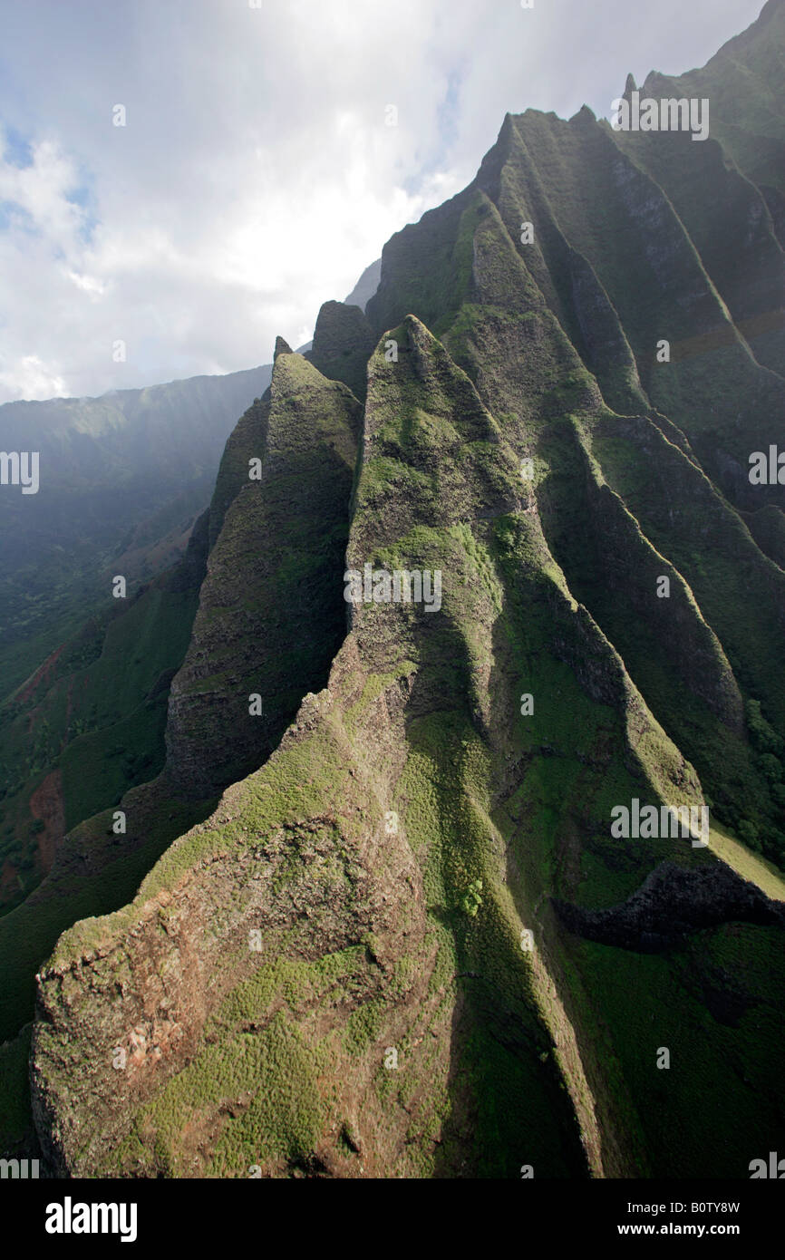 Na Pali Coast Cliffs Na Pali Coast Kauai aerial view Stock Photo - Alamy