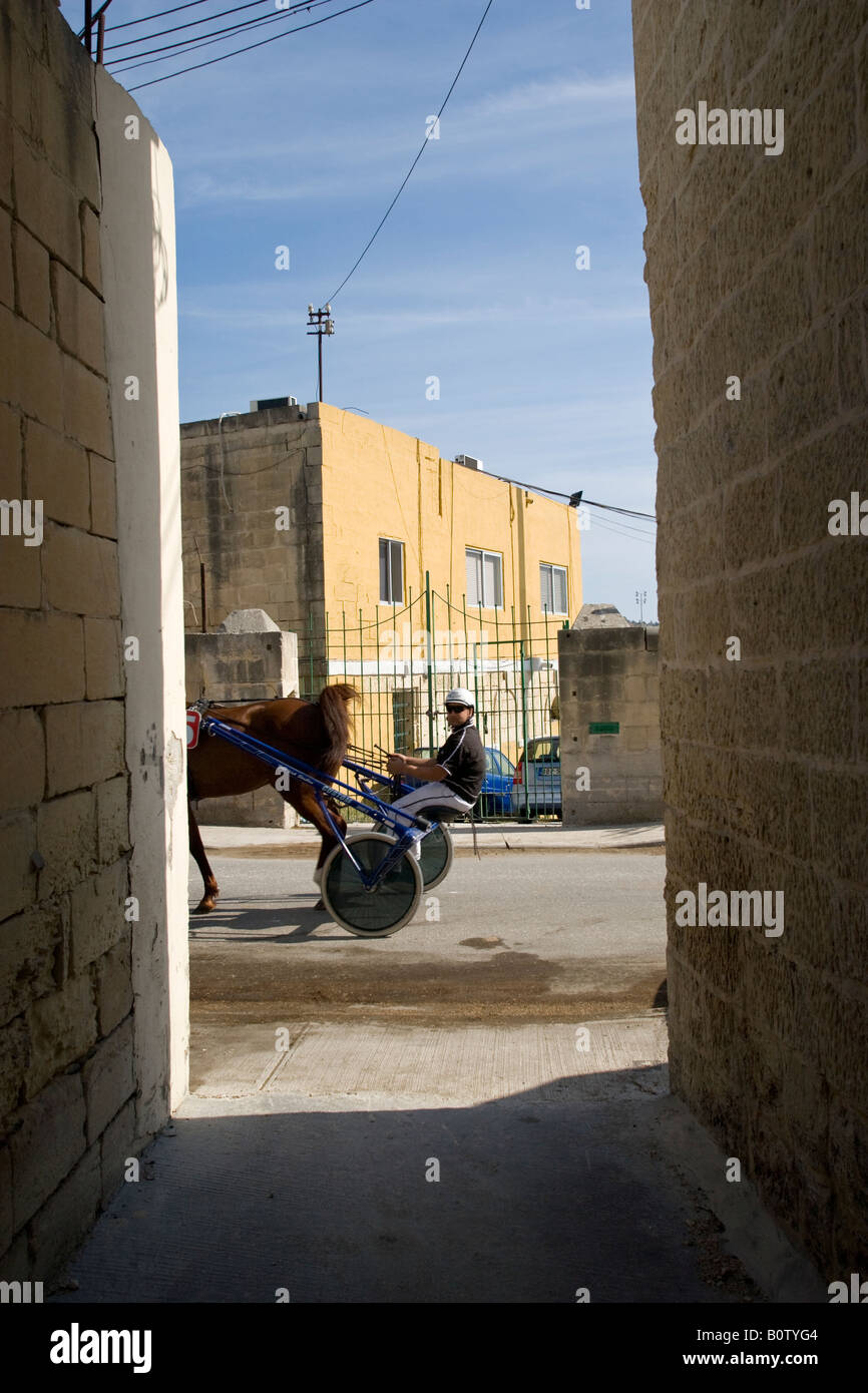 Scene outside Malta Horse Racing Stadium Stock Photo - Alamy