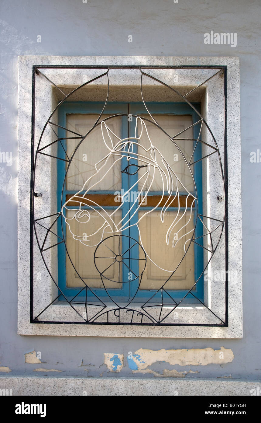 Design window outside Malta Horse Racing Stadium Stock Photo - Alamy