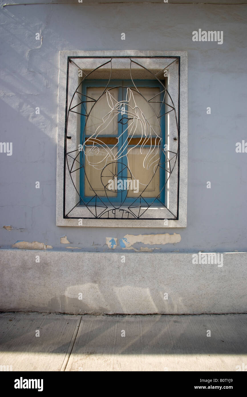 Design window outside Malta Horse Racing Stadium Stock Photo - Alamy