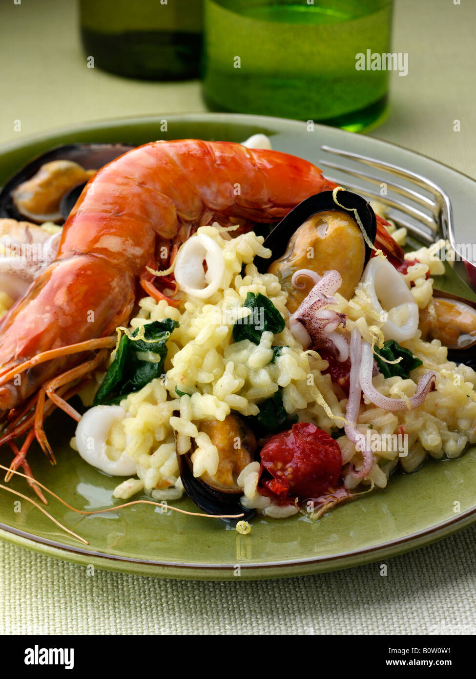 Mediterranean Seafood risotto editorial food Stock Photo - Alamy