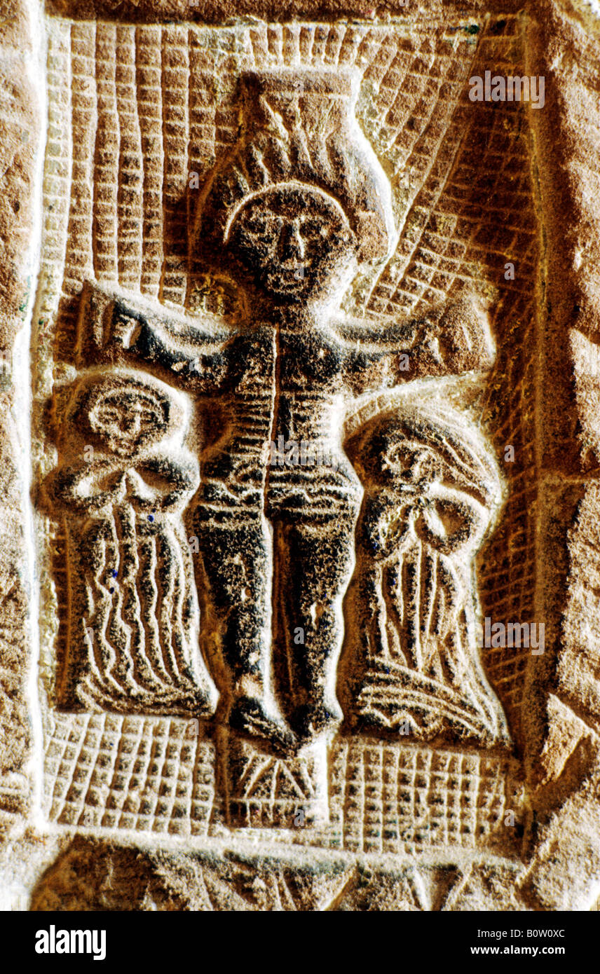 Carlisle Castle Prisoner's Stone Medieval Carving crucifix crucifixion ...