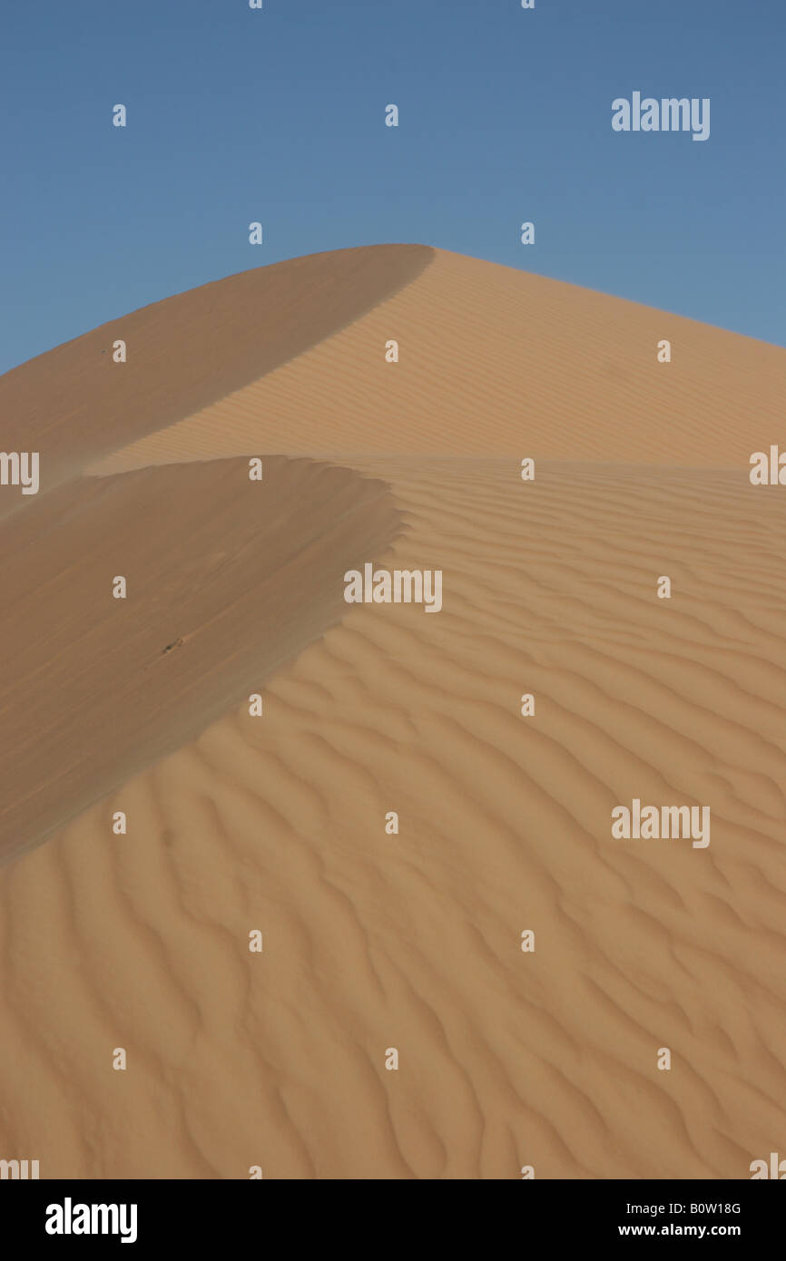 Perfect curve in the sand of the desert Stock Photo - Alamy