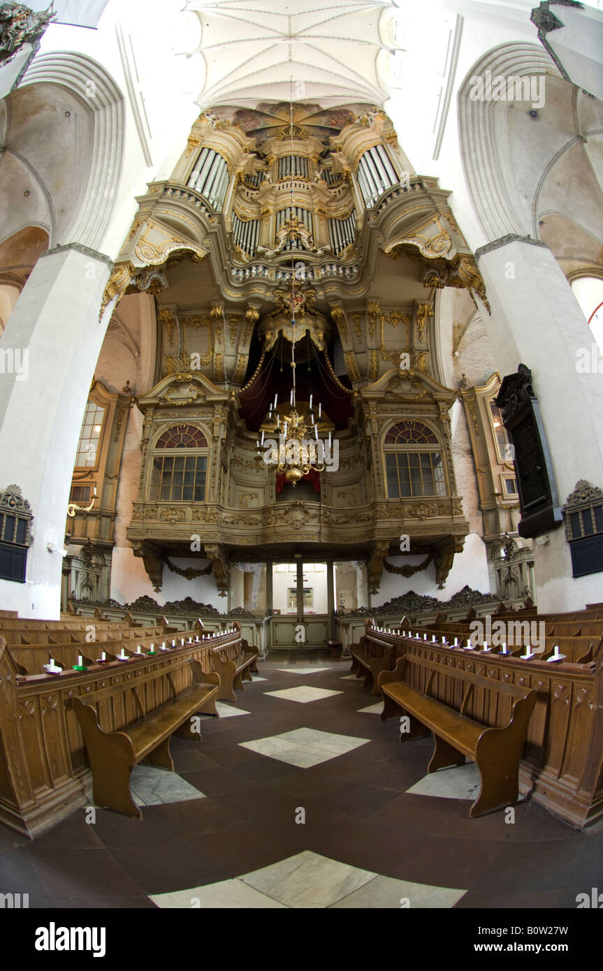 The Huge Pipe Organ in St. Mary's Church. Ziegenmarkt, Rostock, Germany ...