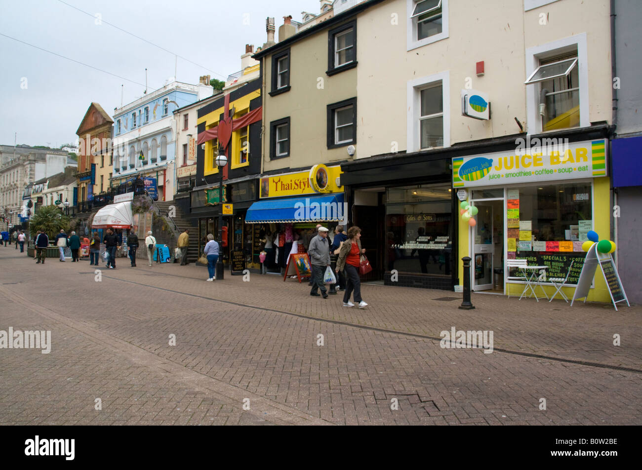 Shops at Torquay Devon GB Stock Photo - Alamy