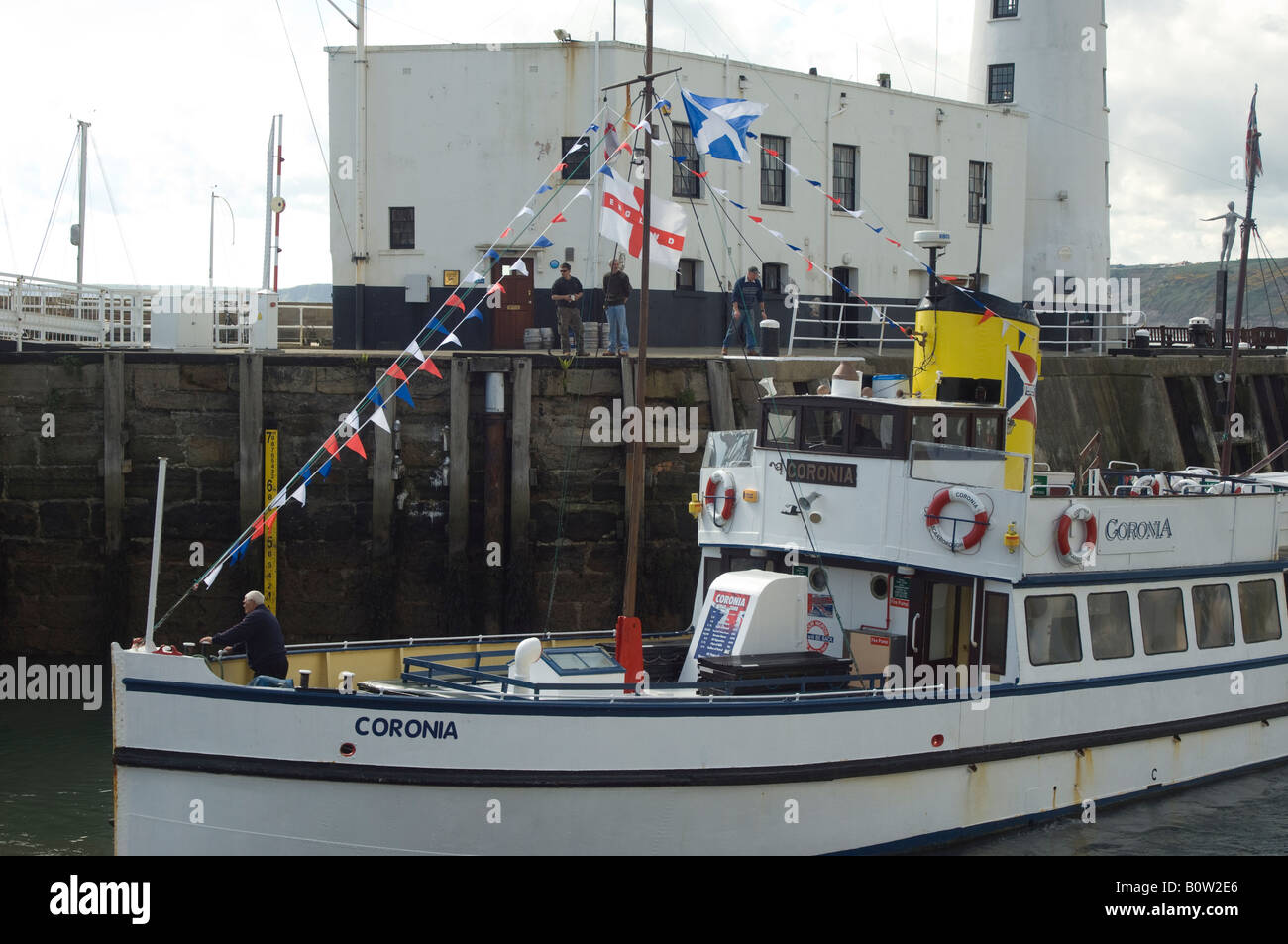 Coronia at Scarborough Harbour Yorkshire England Stock Photo - Alamy