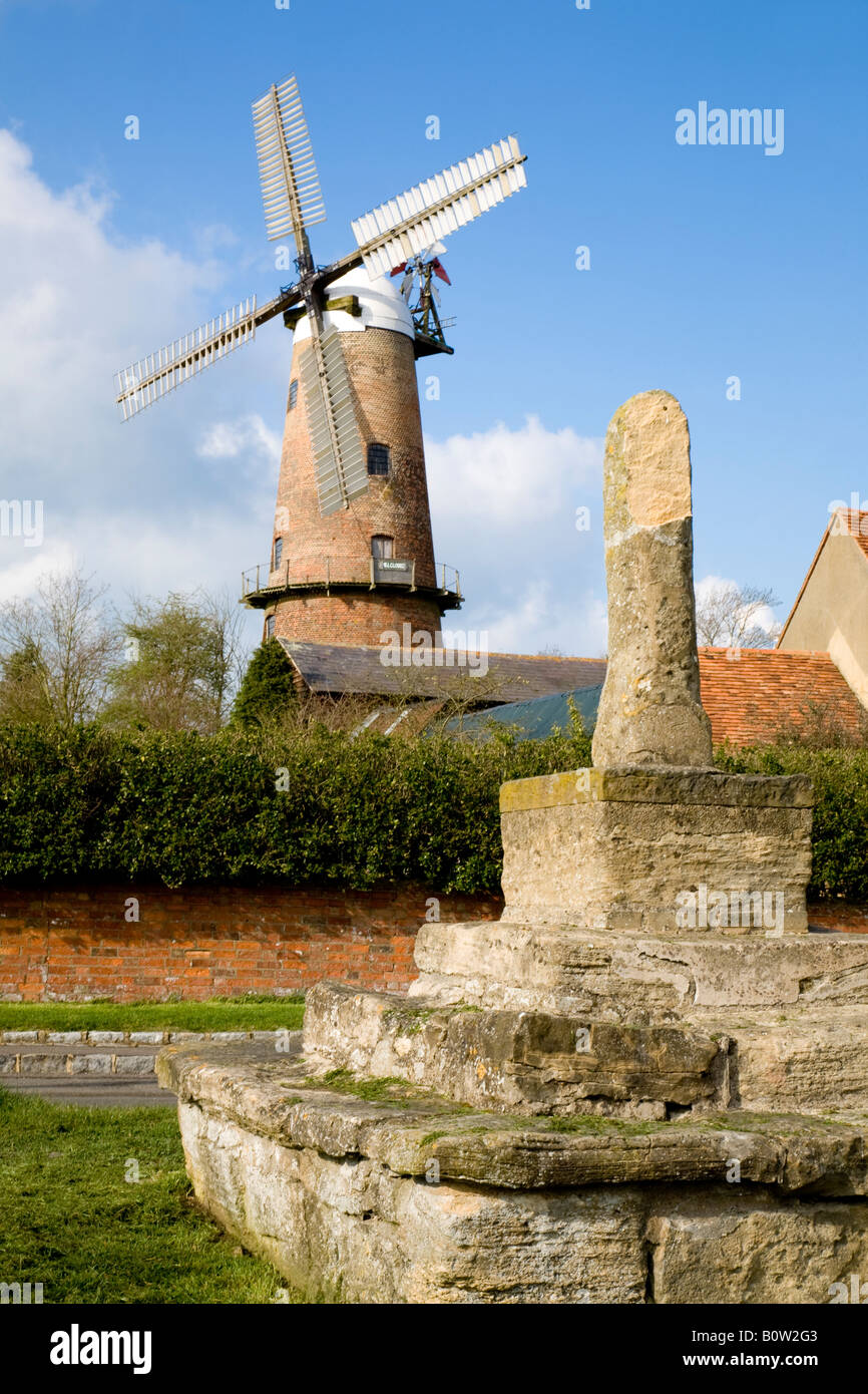 Quainton windmill and village monument, Buckinghamshire, England Stock ...