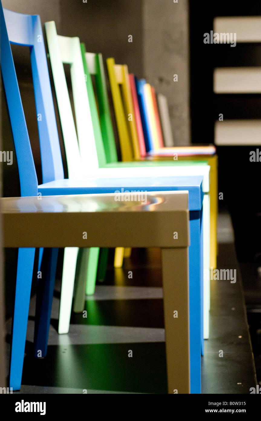 series of charis with different color Stock Photo - Alamy