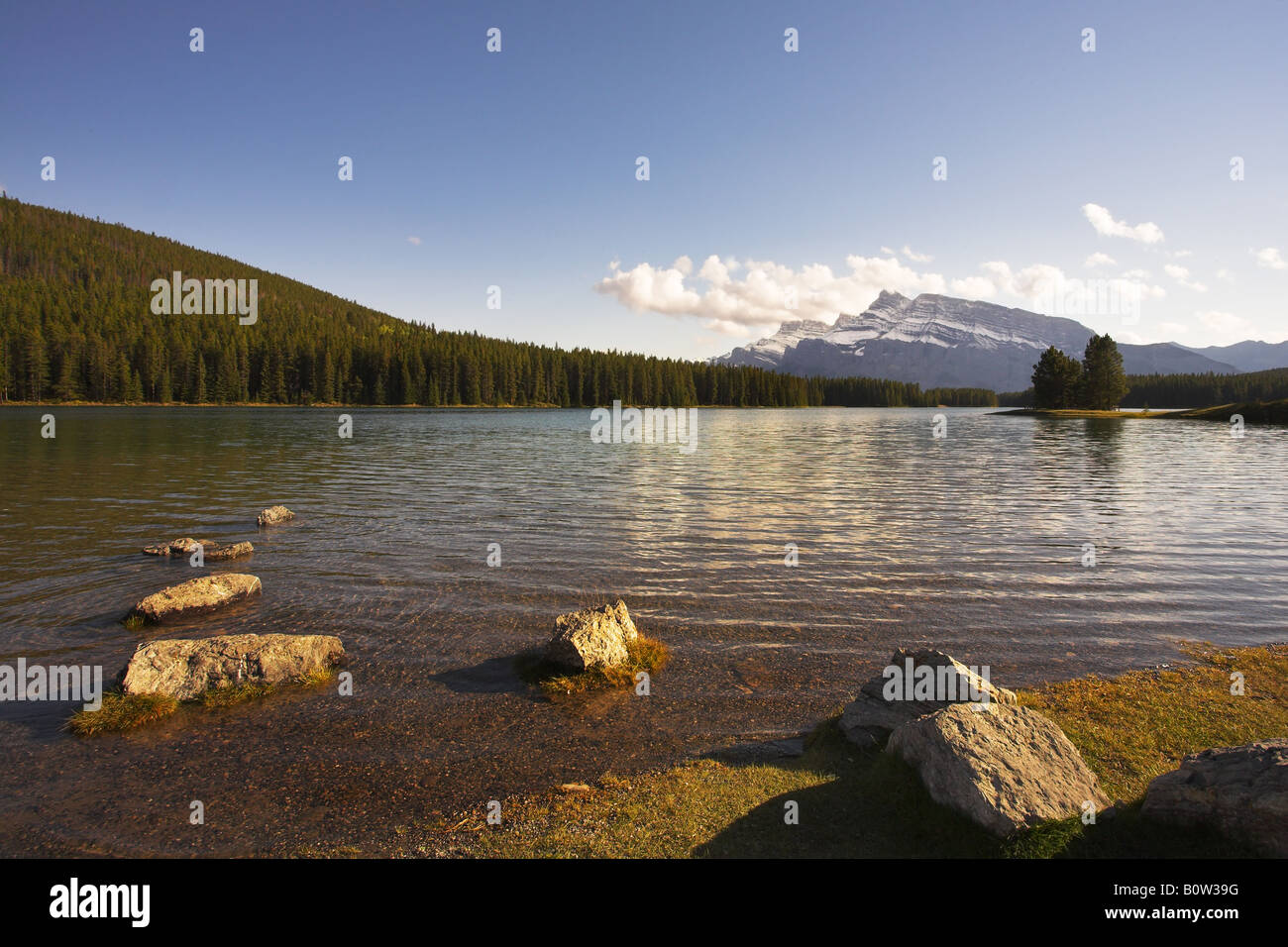 Quiet shallow lake in the north of Canada Stock Photo - Alamy