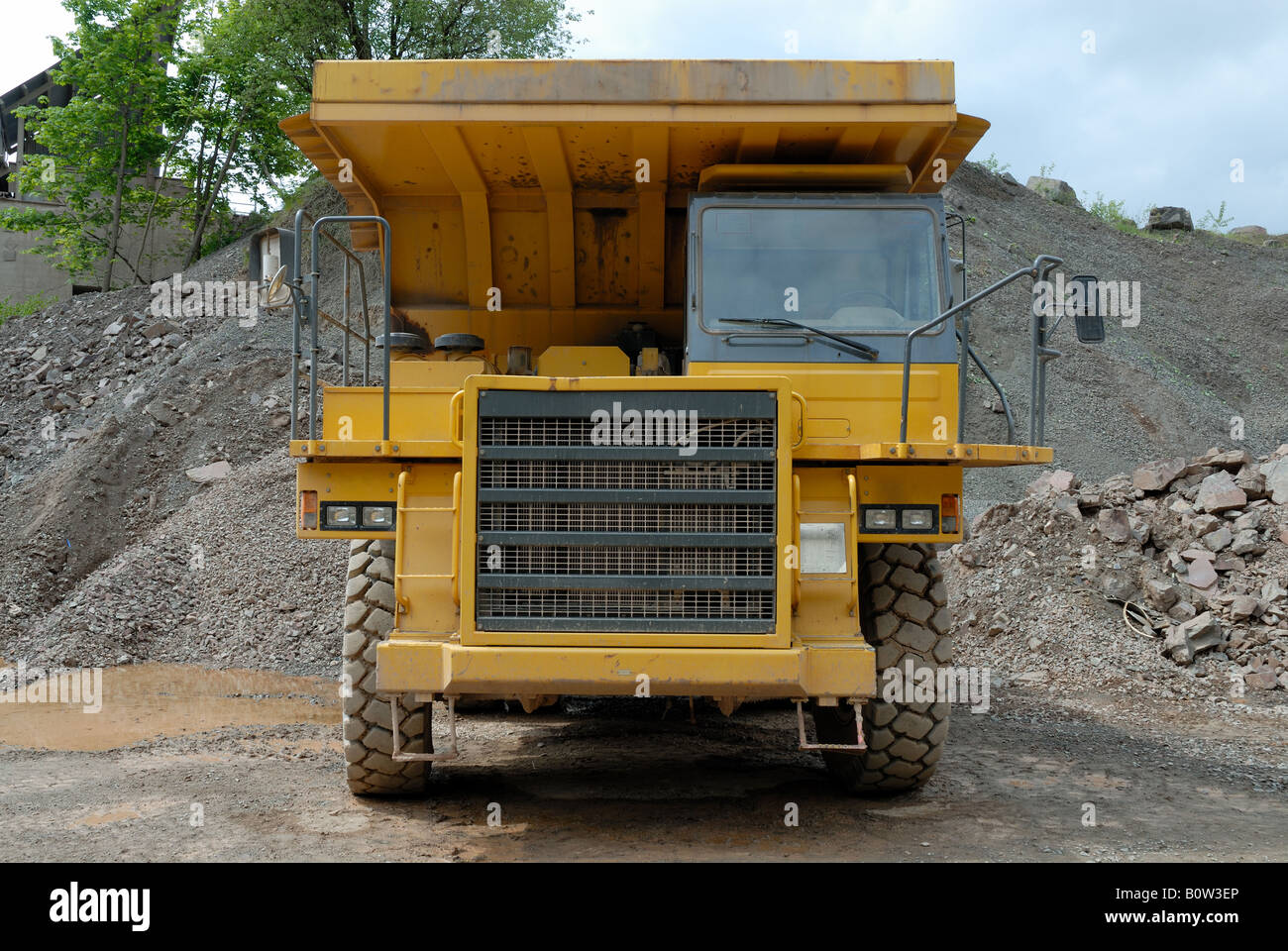Big dumper truck in a stone pit Stock Photo - Alamy