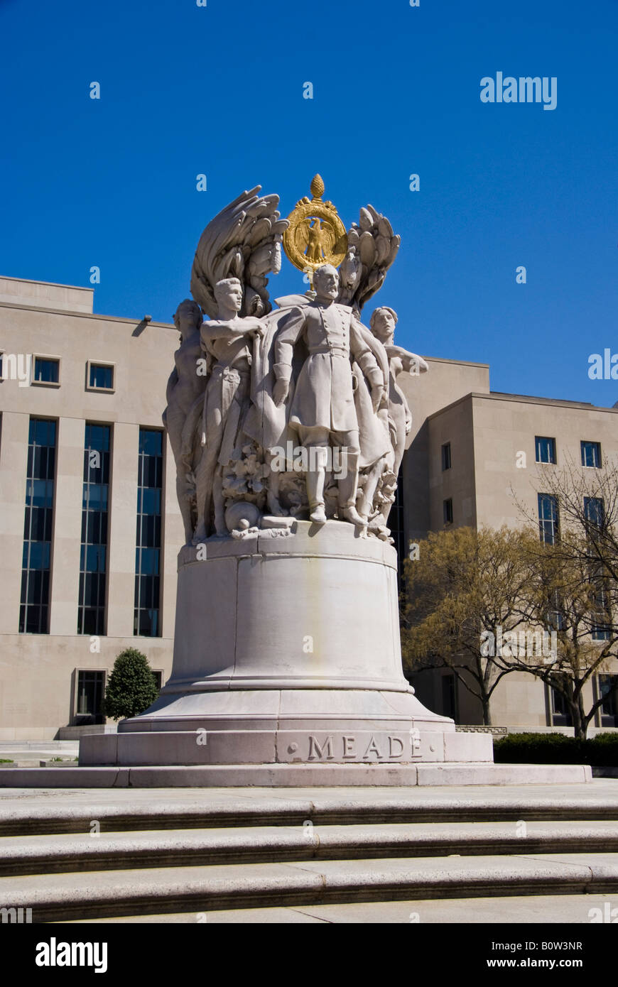Washington - memorial statue to General Meade Stock Photo - Alamy