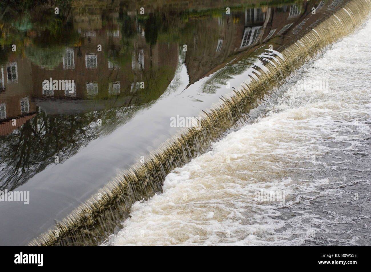 waterfall weir Knaresborough Yorkshire river Stock Photo - Alamy