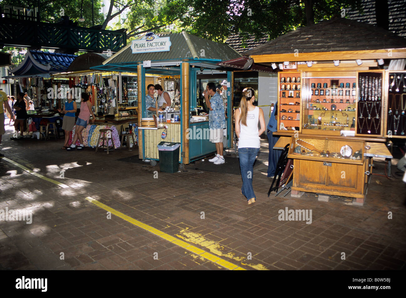 Waikiki, Honolulu, Oahu, Hawaii, USA. International Market Place Stock ...