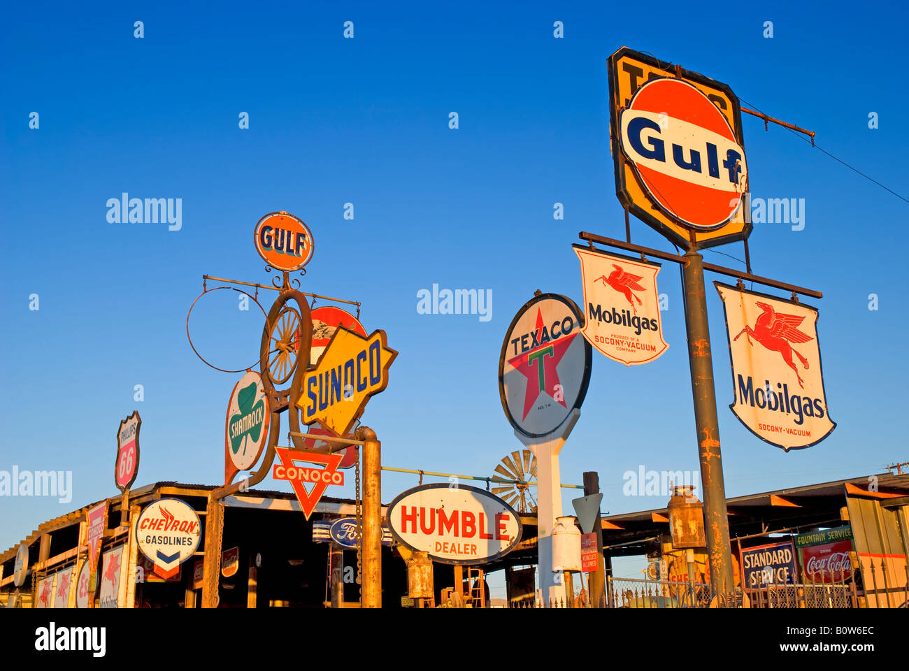 Vintage gas station memorabilia Stock Photo - Alamy