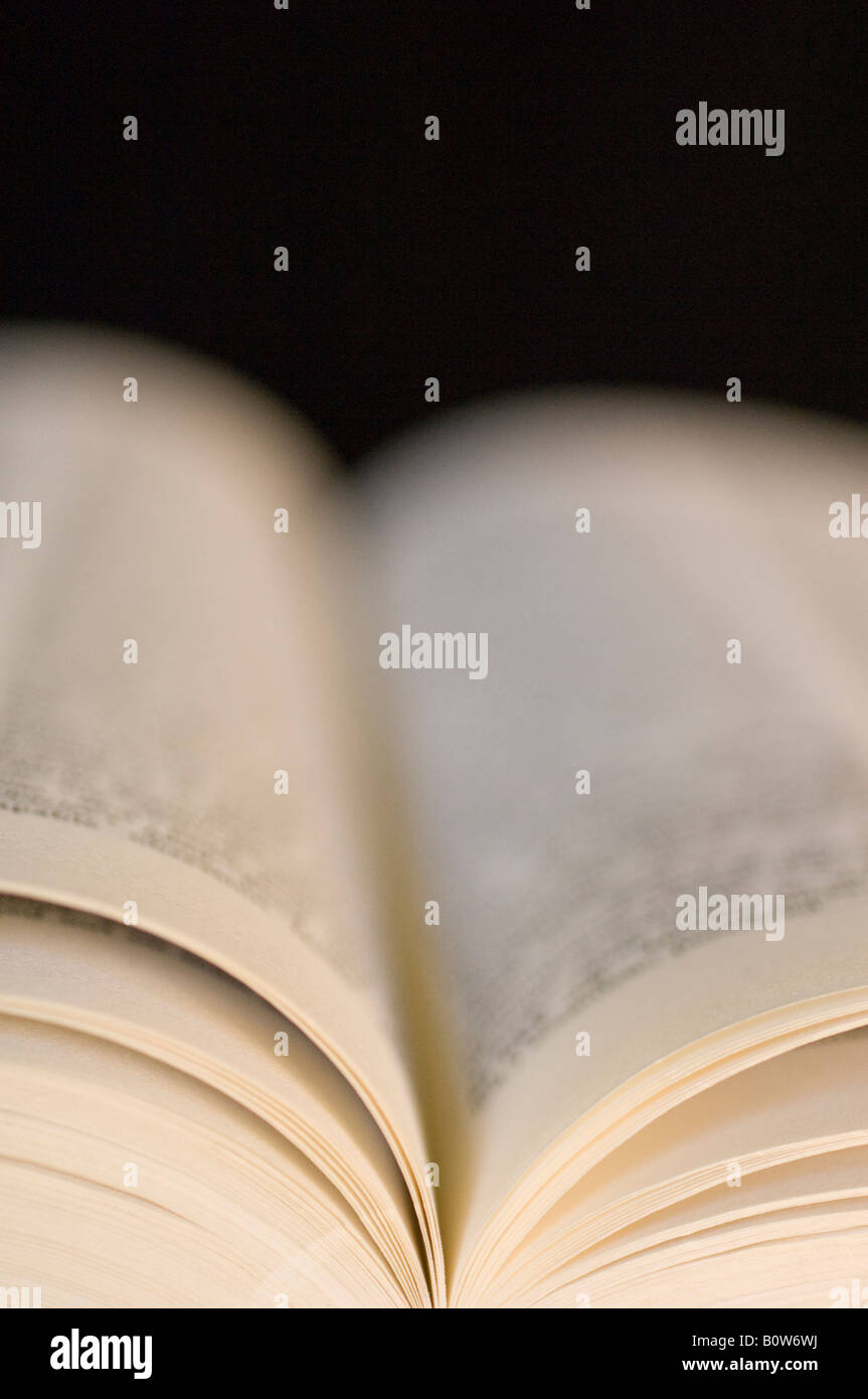 Close up of the end of a book Stock Photo - Alamy