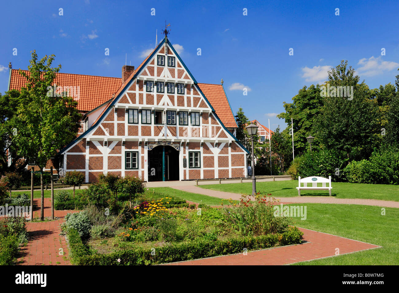 Town hall, Jork, Altes Land, Lower Saxony, Germany, Europe Stock Photo ...