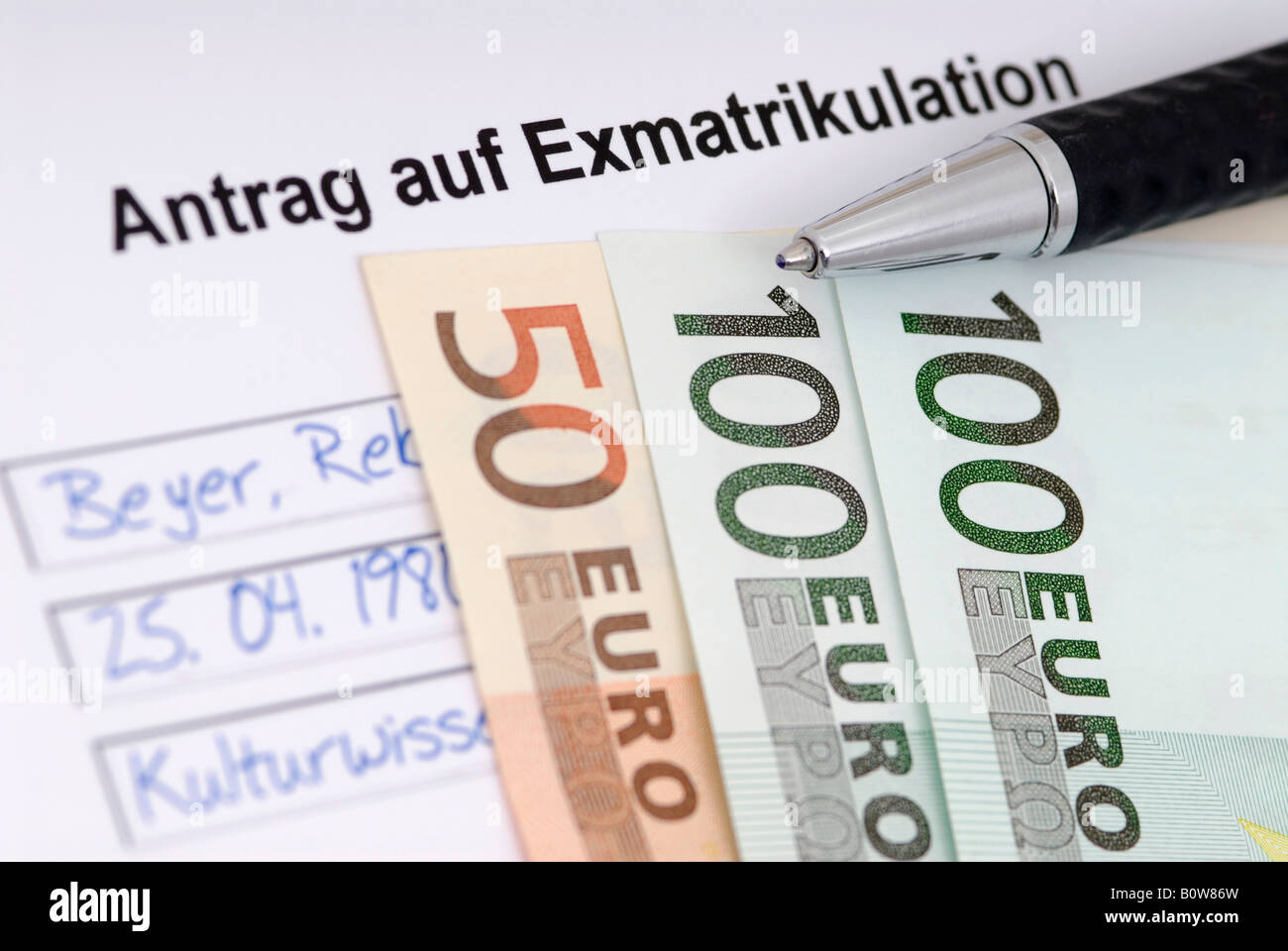 Exmatrikulation (Ger. for removal from student registry Stock Photo - Alamy