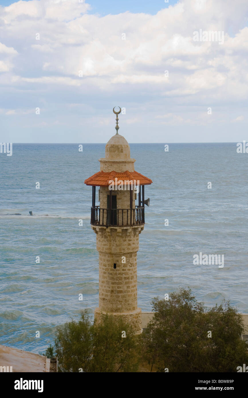 Mosque in Jaffa with a view of the sea, Tel Aviv, Israel, Middle East ...