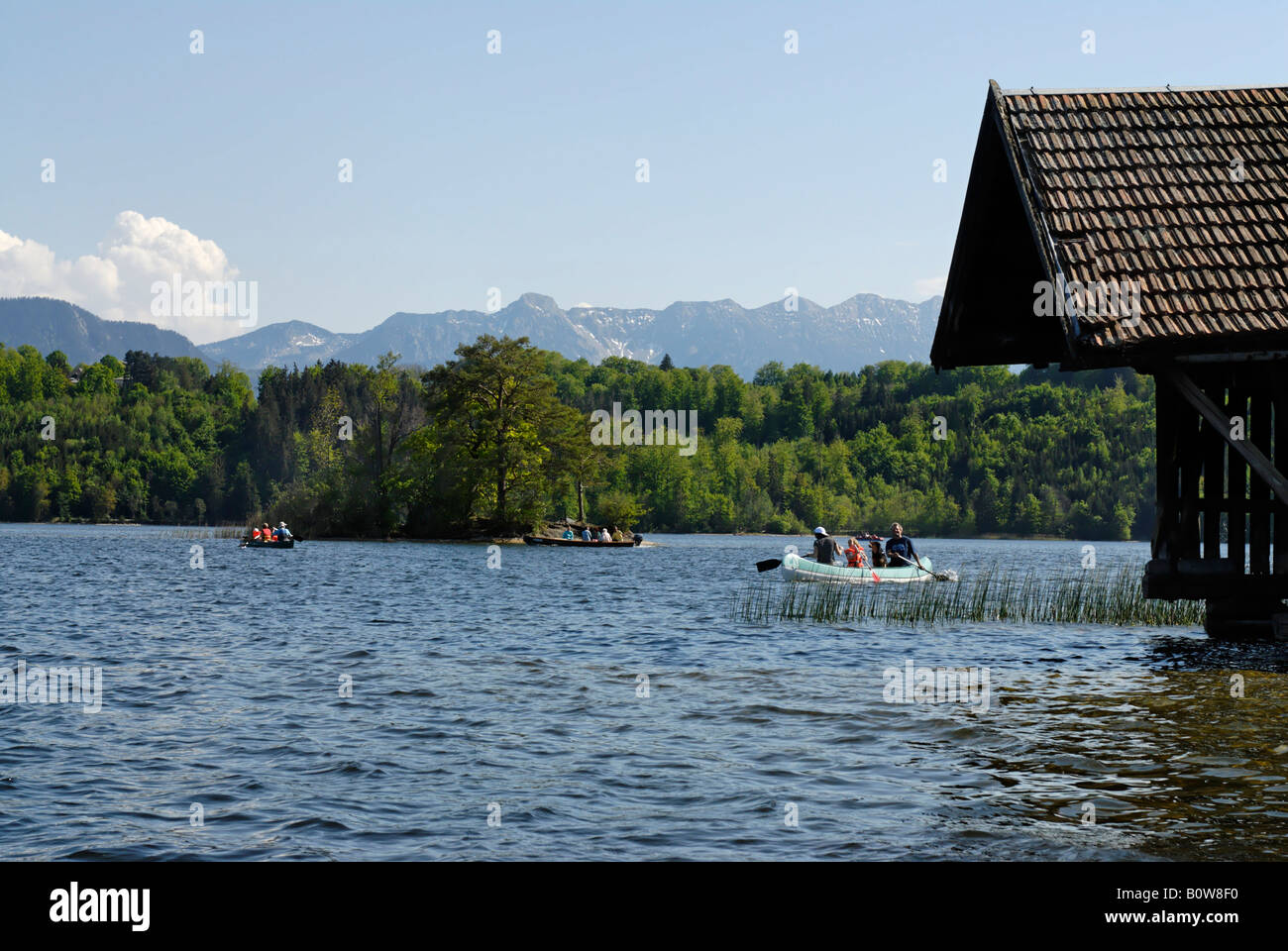Canoe tour on lake staffelsee hi-res stock photography and images - Alamy