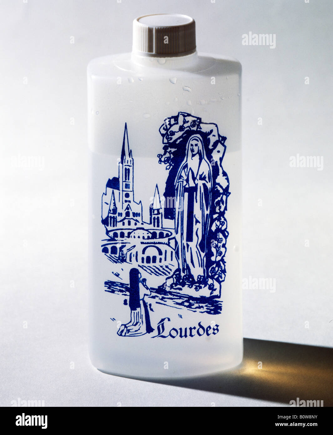 Plastic bottle of water from Lourdes Stock Photo - Alamy
