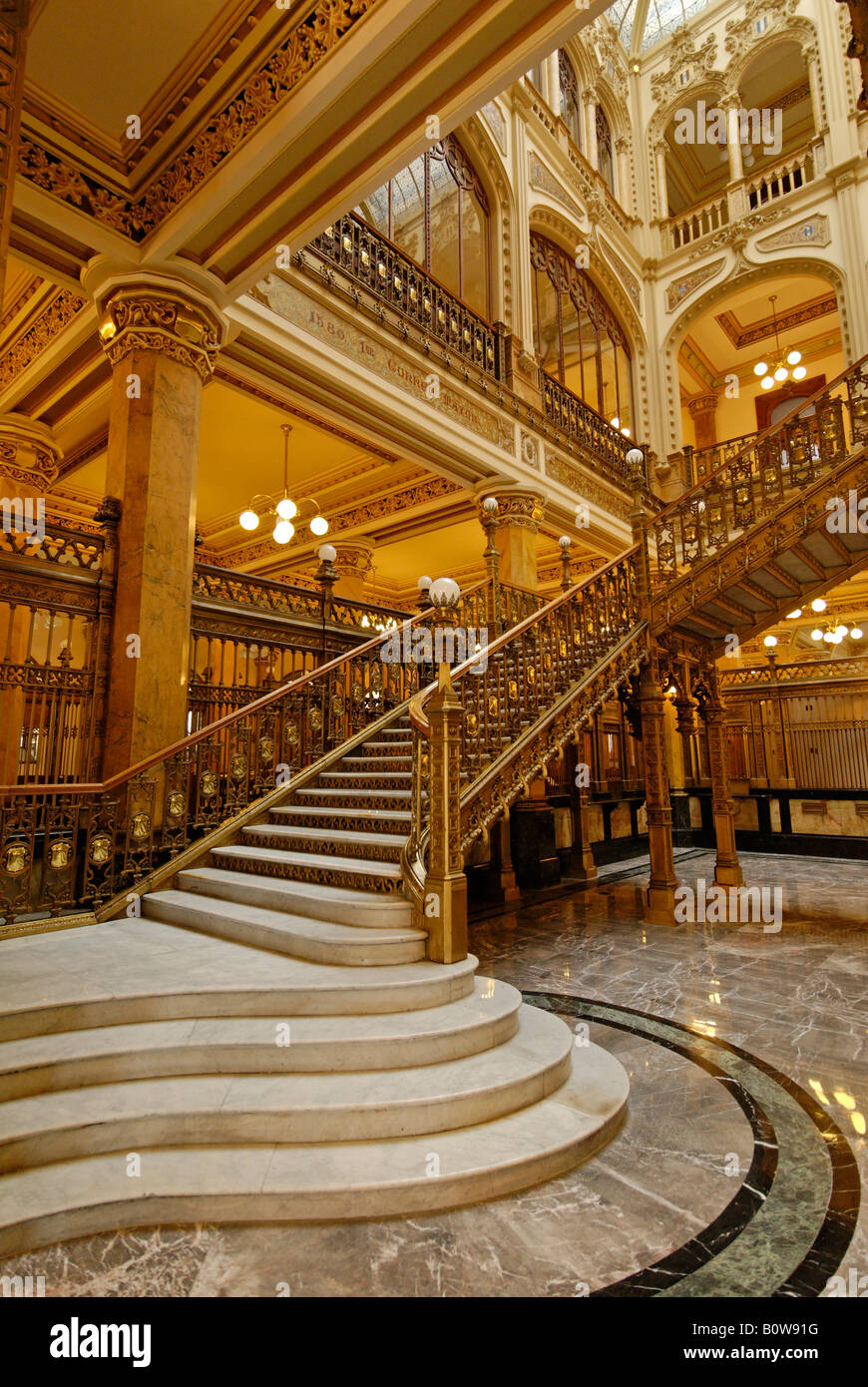 Historic main post office of Mexico City, Mexico, North America Stock ...