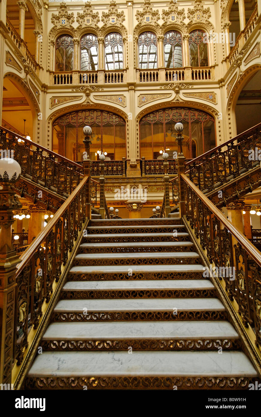 Historic main post office of Mexico City, Mexico, North America Stock ...