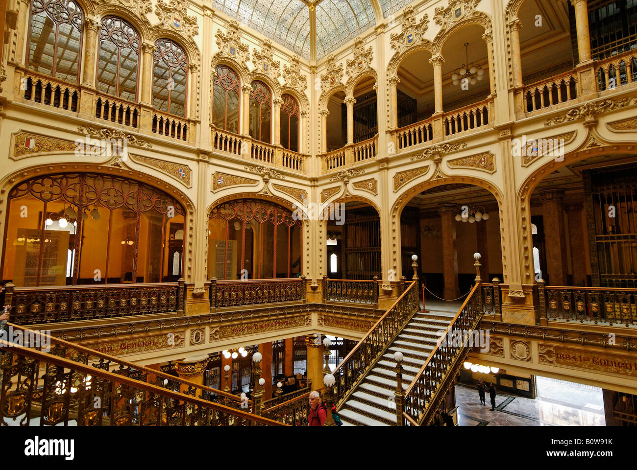 Historic main post office of Mexico City, Mexico, North America Stock ...