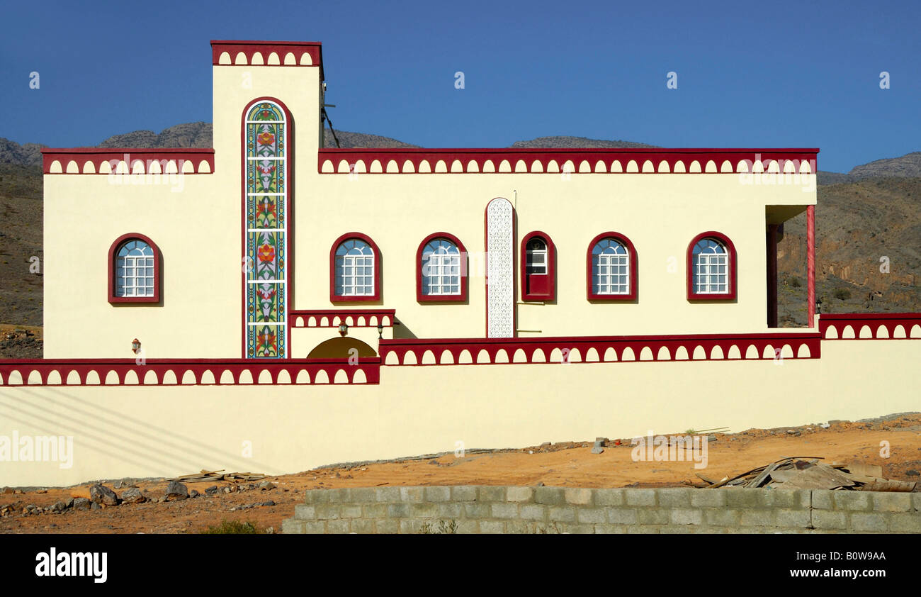 Facade of a modern residential home in a typical Arabian style, Sur ...