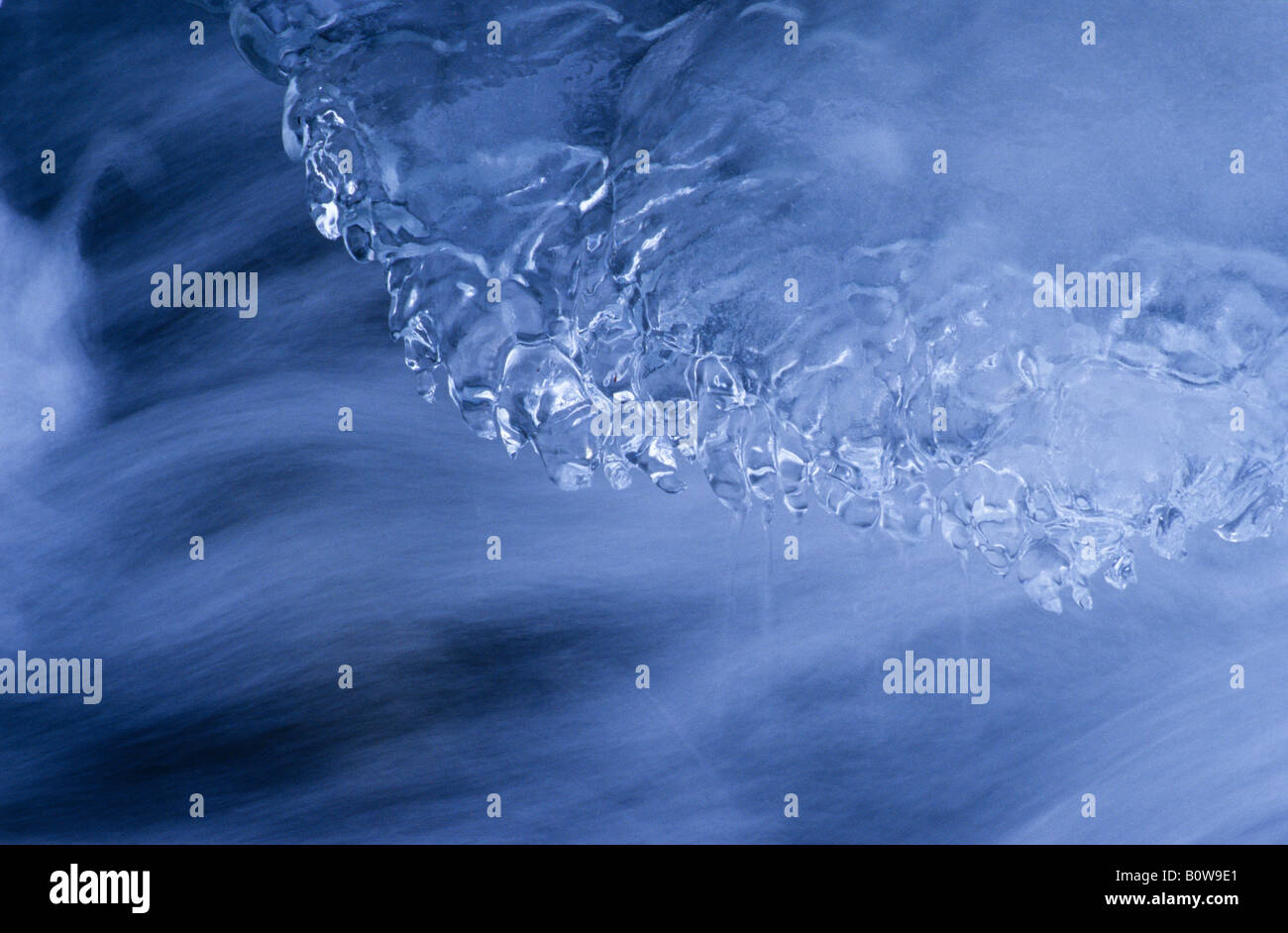Ice formations in a stream Stock Photo - Alamy