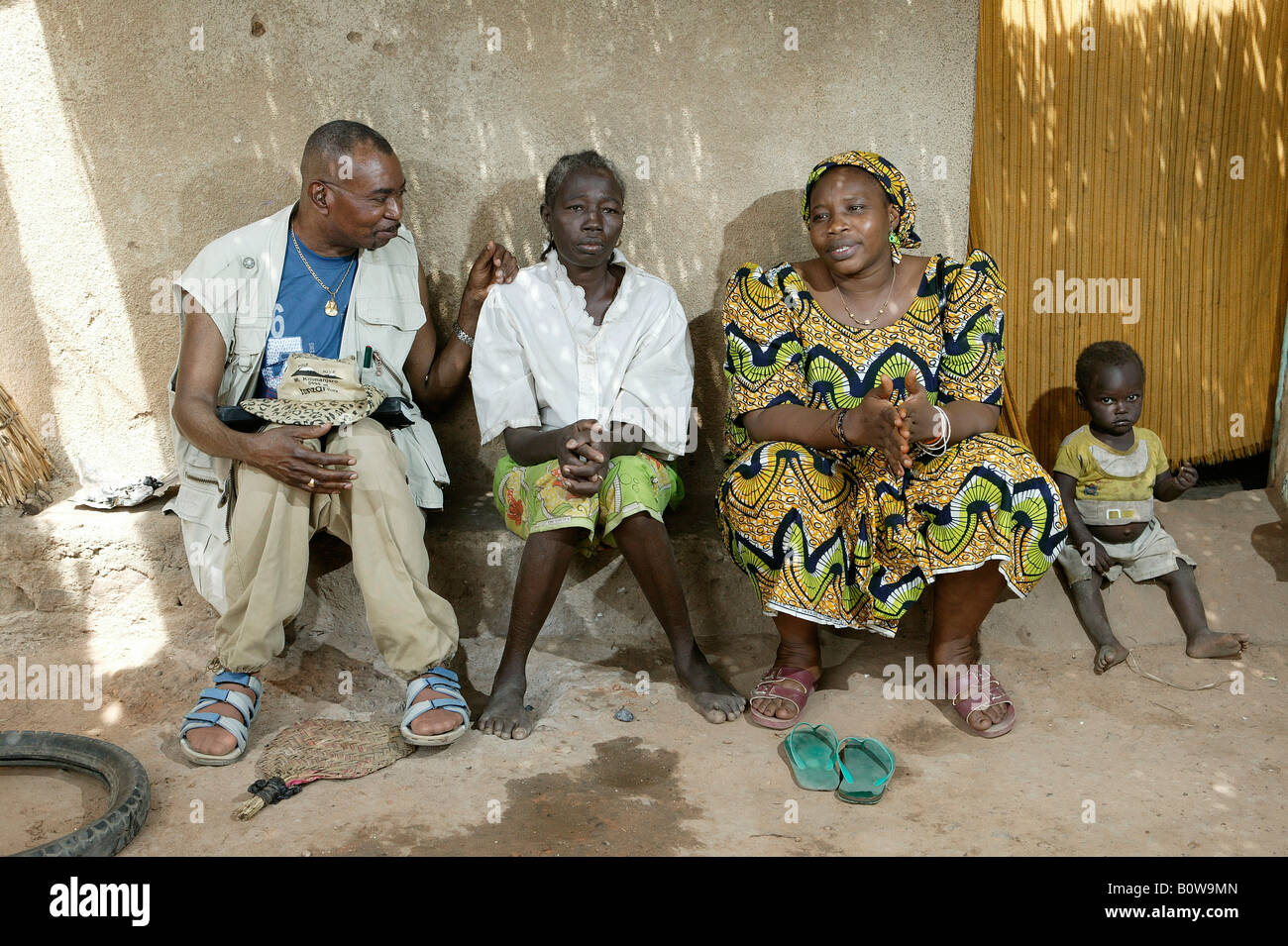 Doctor on a house call with HIV/AIDS patients, Garoua, Cameroon, Africa ...