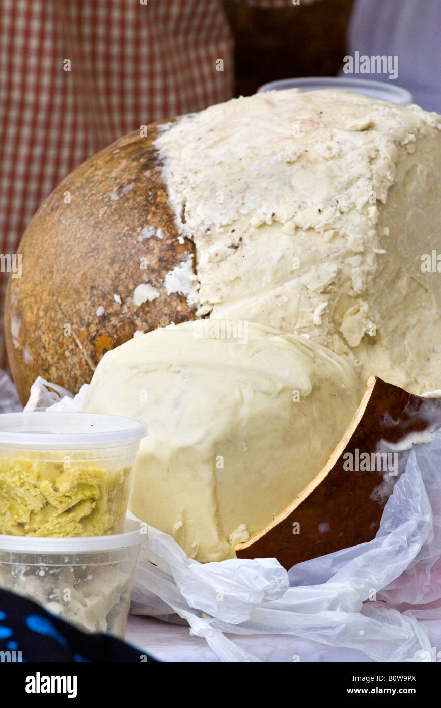Shea Butter from the nut of the karite tree for sale at festival Stock ...