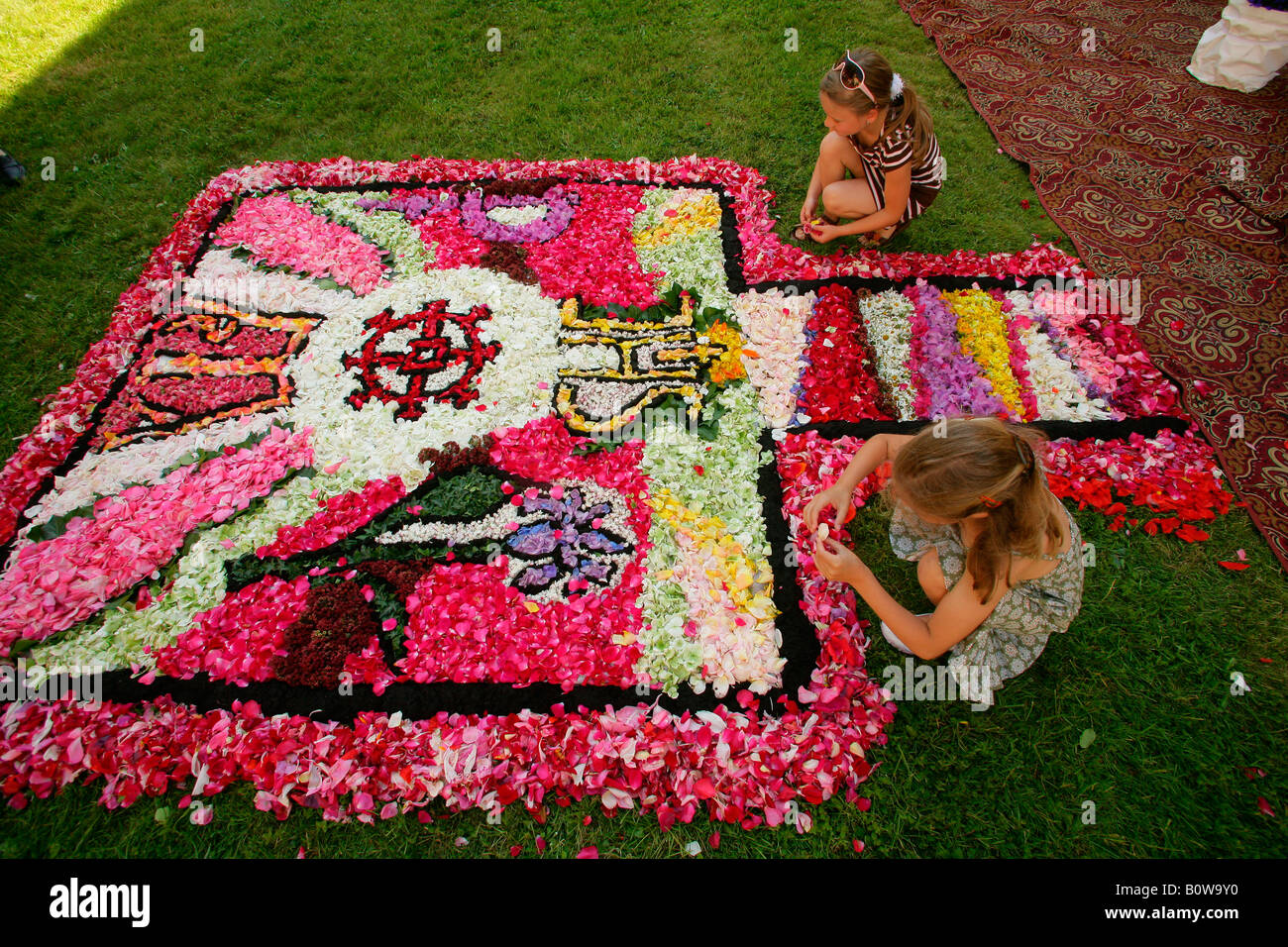 Traditional flower carpets during corpus hi-res stock photography and ...