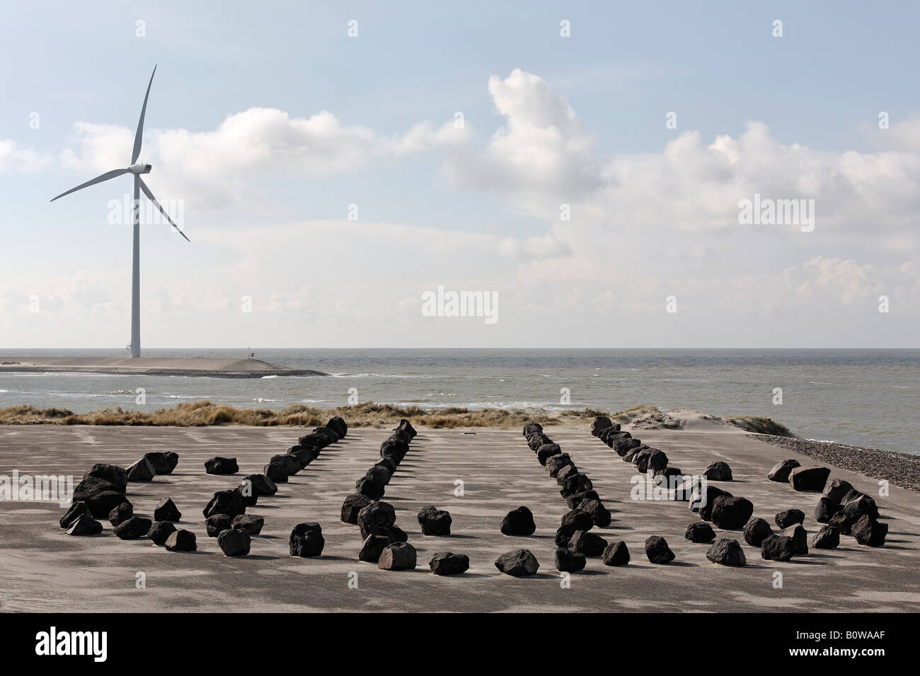 Rocks on the zeeland coast of the netherlands hi-res stock photography ...