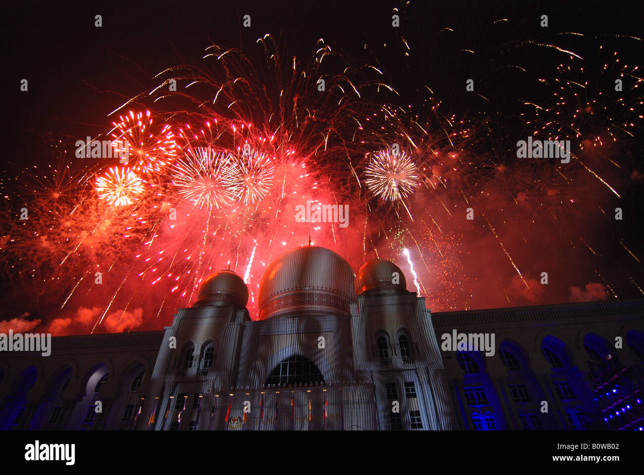 Fireworks display during Colours Of Malaysia celebration at Putrajaya ...