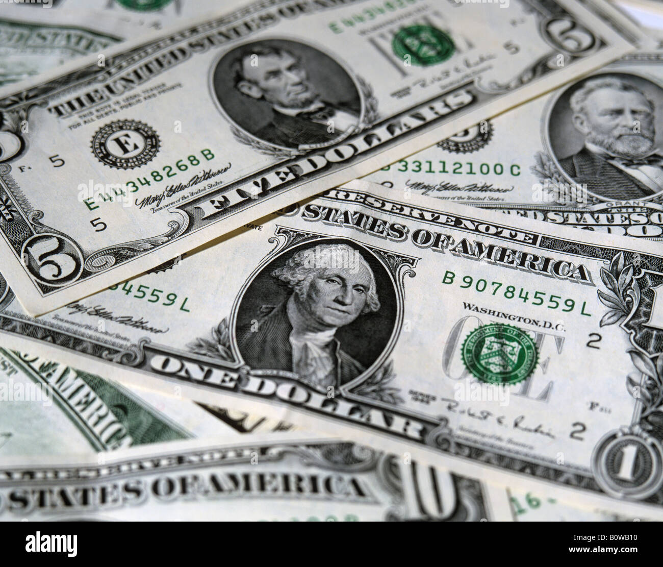 pile of american dollar bills Stock Photo - Alamy