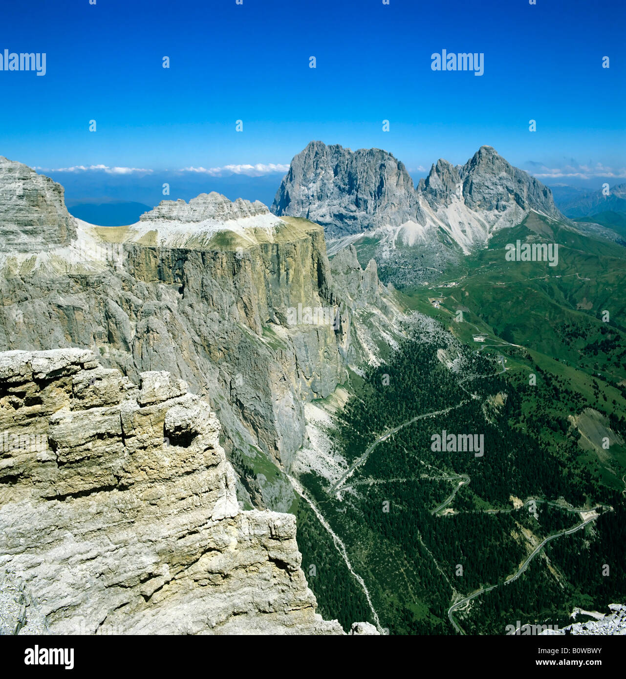 Mt. Langkofel and Mount Sella, Dolomites, Italy, Europe Stock Photo - Alamy