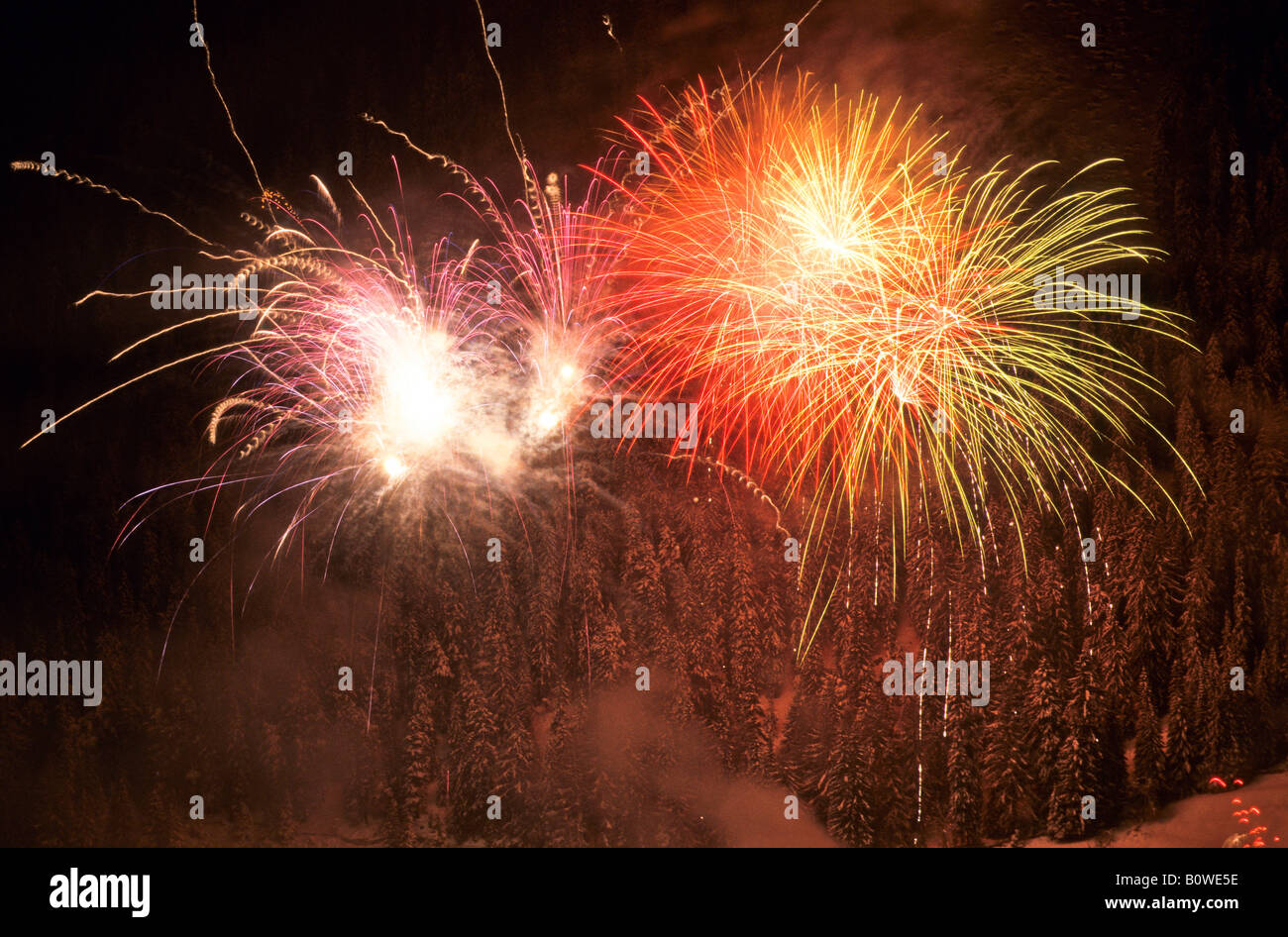New years eve fireworks snow hi-res stock photography and images - Alamy
