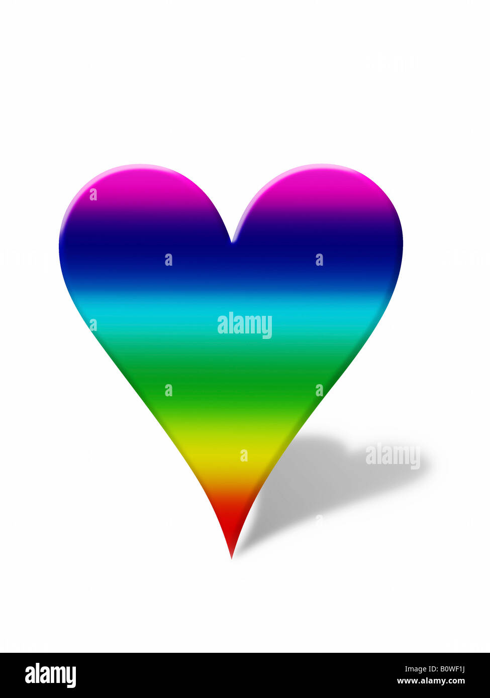 Heart symbol shadow hearts Cut Out Stock Images & Pictures - Alamy