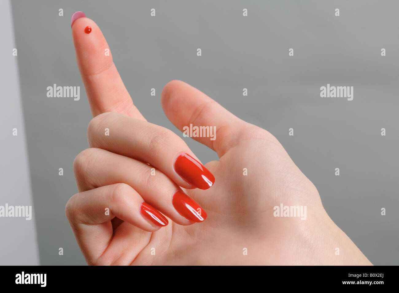 Finger blood drop hi-res stock photography and images - Alamy
