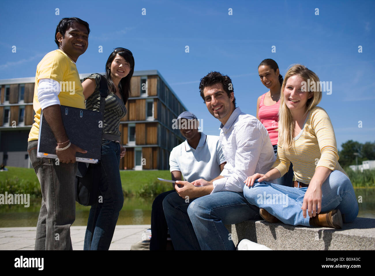 College Students Socializing