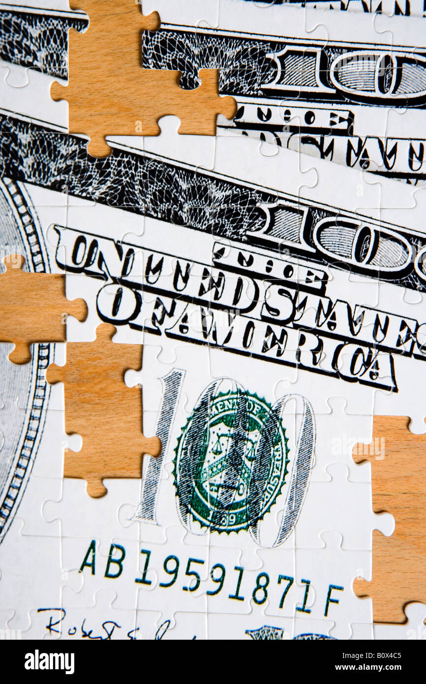 US Dollar jigsaw puzzle Stock Photo - Alamy