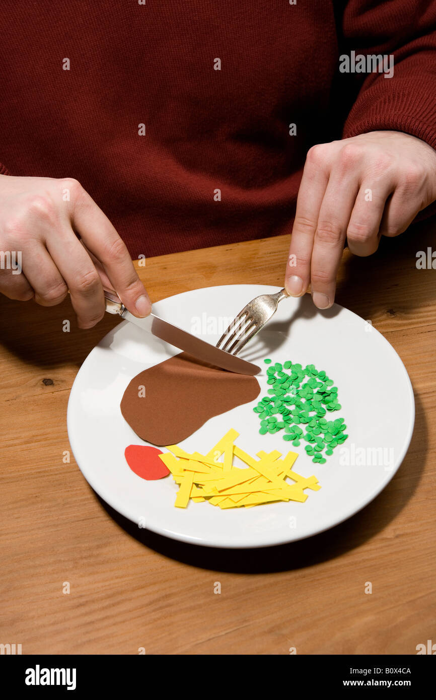 A man eating dinner Stock Photo - Alamy