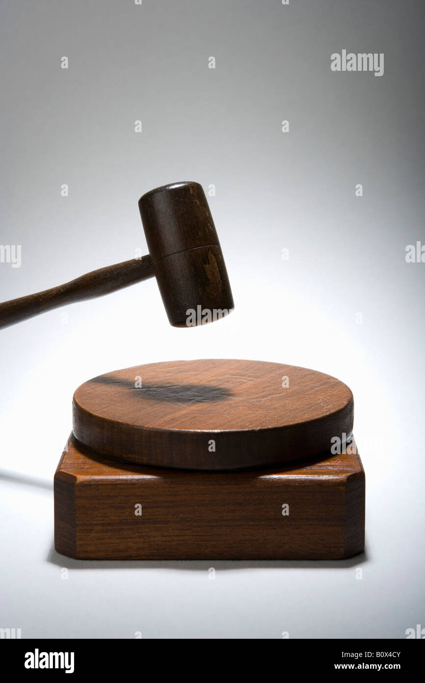 A gavel on a sound block Stock Photo - Alamy