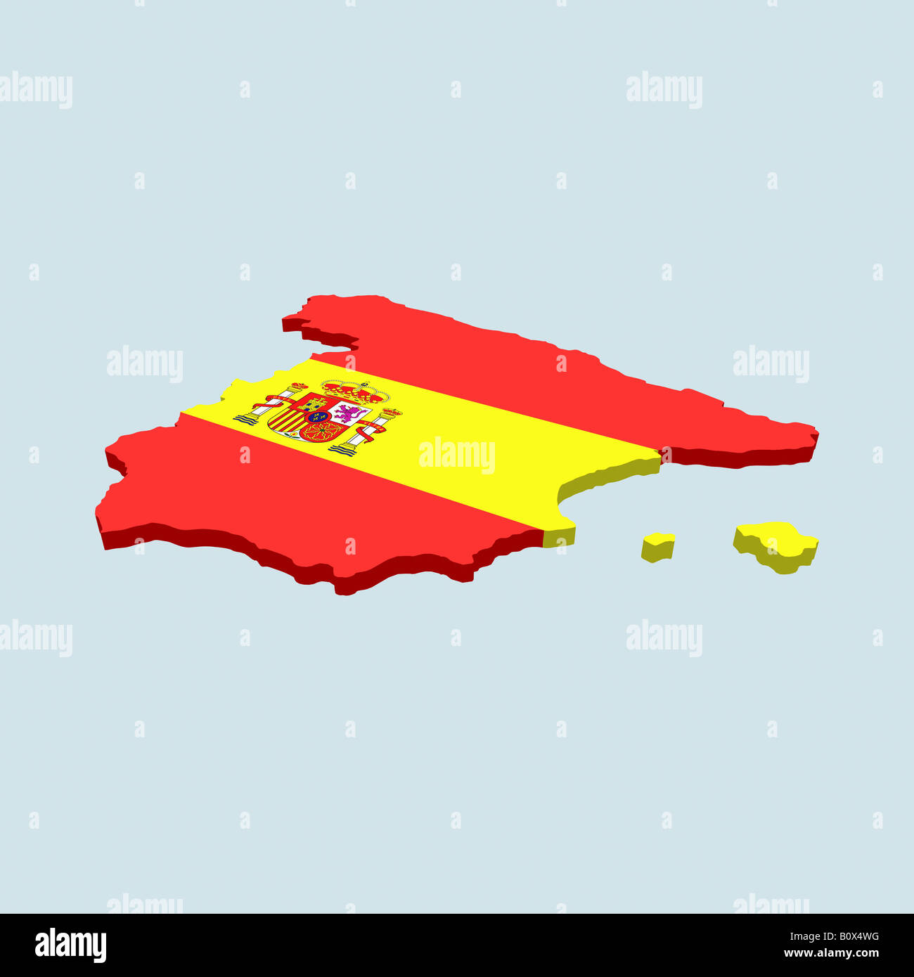 Map spain in spanish flag hi-res stock photography and images - Alamy