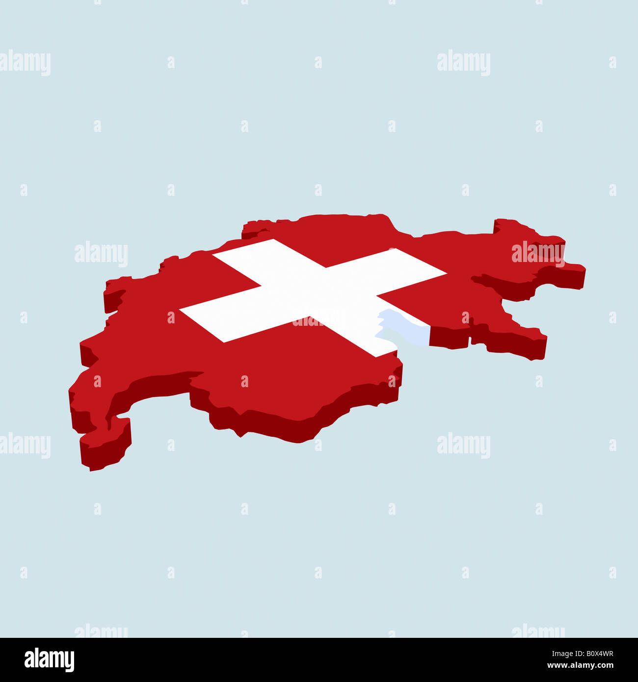 Switzerland map and square flag hi-res stock photography and images - Alamy