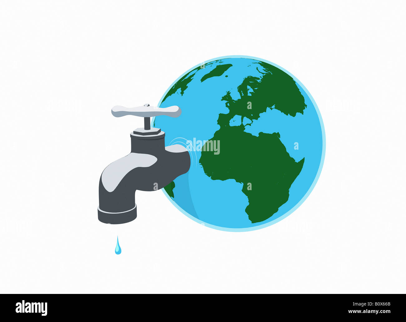 Planet earth with a dripping trap Stock Photo - Alamy