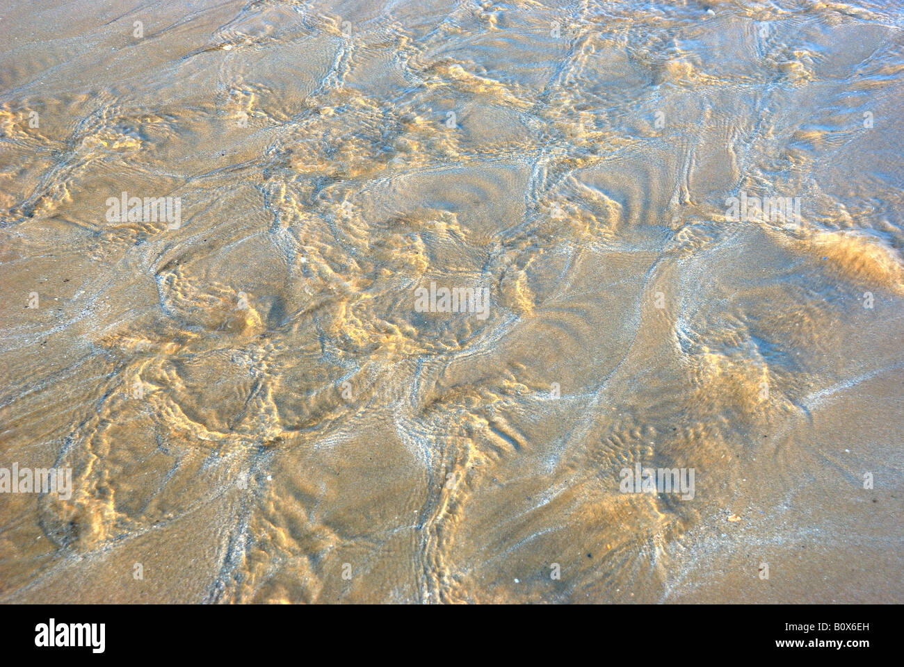 Water on the sand Stock Photo - Alamy