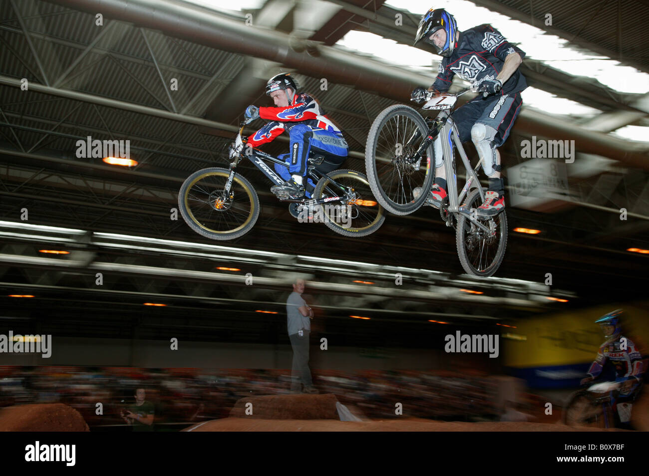 Indoor Mountain Bike Racing Stock Photo - Alamy