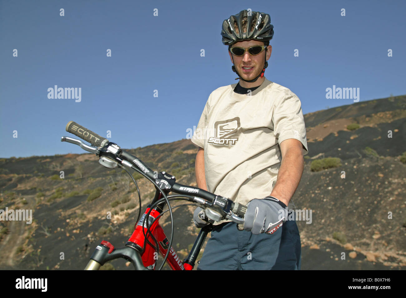 Portrait of a Mountain Biker Stock Photo - Alamy